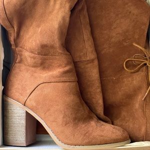 Yoki | Shoes | Yoki Rust Over The Knee Boots With Block Heel | Poshmark